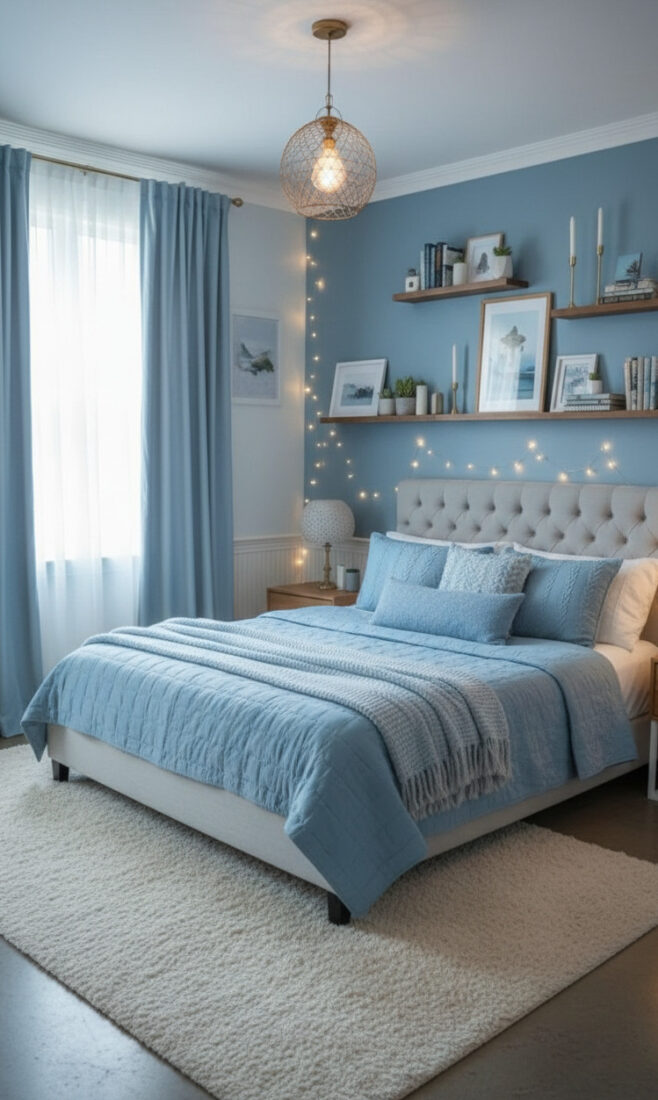 27 Aesthetic Blue Bedroom Decor And Expert Styling Tips