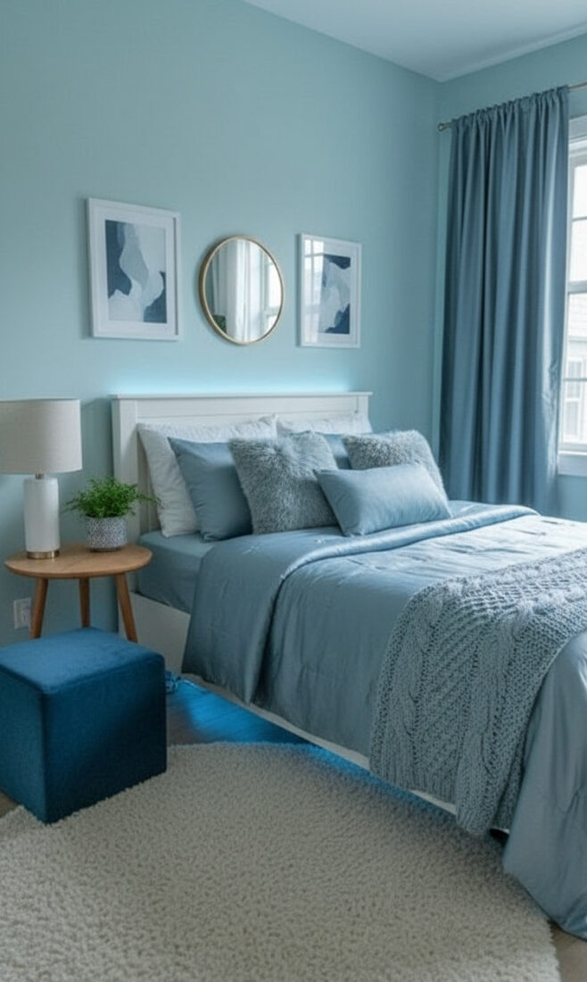 27 Aesthetic Blue Bedroom Decor And Expert Styling Tips